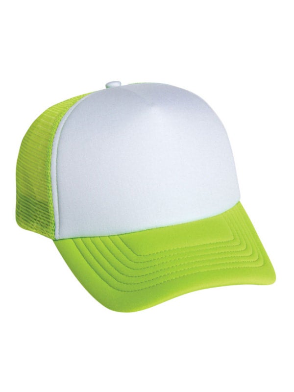 MEGA CAP SUMMER TRUCKER CAP - NEON GREEN | Vinyl Plus Depot