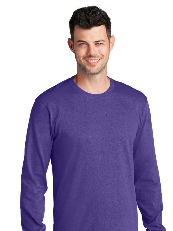 PURPLE - LONG SLEEVE COTTON TEE | Vinyl Plus Depot