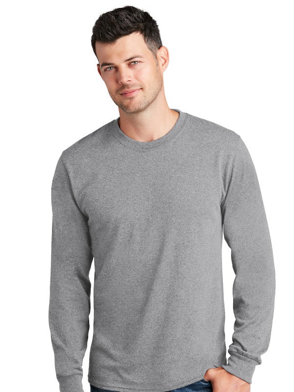 ATHLETIC HEATHER - LONG SLEEVE COTTON TEE | Vinyl Plus Depot