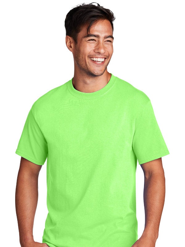 NEON GREEN - PORT & COMPANY - CORE COTTON TEE | Vinyl Plus Depot
